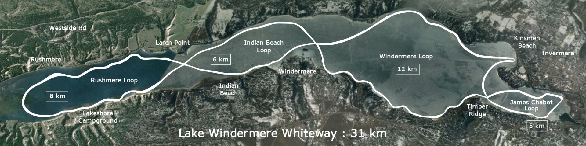 Skating The Lake Windermere Whiteway - Invermere Panorama
